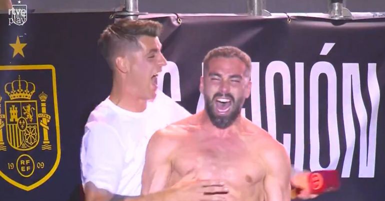 WATCH: Best bits from Spain Euro 2024 party - Carvajal's entrance ...
