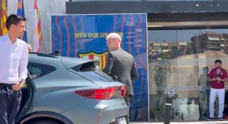 WATCH: Dani Olmo shirt number revealed as he arrives at Barcelona ...